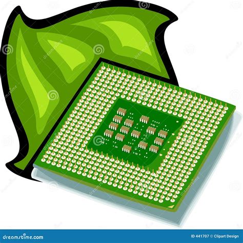 Computer Processor Stock Illustration Illustration Of Clip 441707