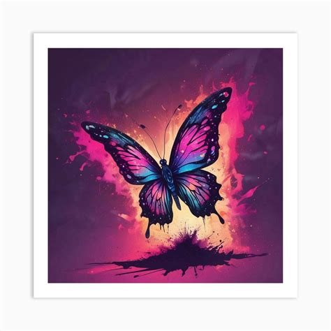 Butterfly Painting 327 Art Print By Noctarius Fy
