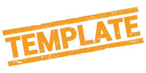 Template Text On Orange Rectangle Stamp Sign Stock Illustration Illustration Of Orange Stamp