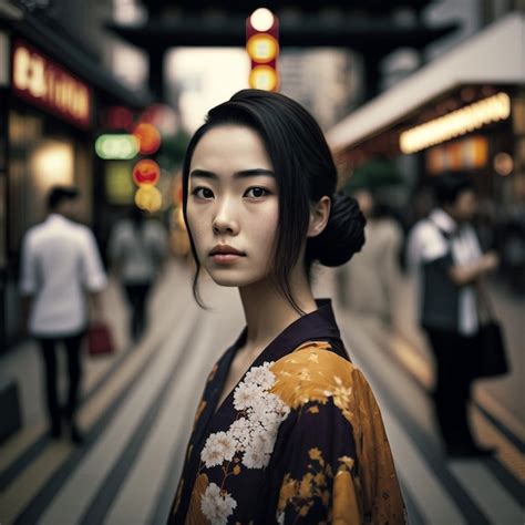 Premium Ai Image Generative Ai Portrait Beautiful Asiatic Woman