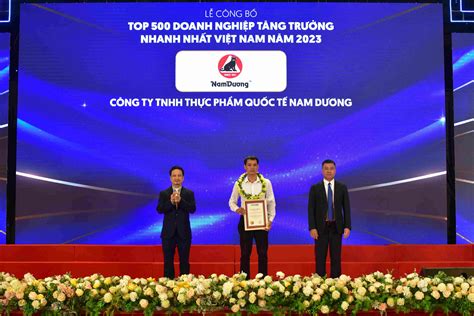 Nam Dương Ghi Danh Trong Bxh Top 500 Doanh Nghiệp Tăng Trưởng Nhanh