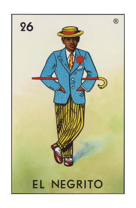 El Negrito Loteria Mexicana 4 Magnet Mexican Lottery Fridge Magnet