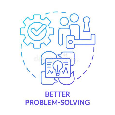 Better Problem Solving Blue Gradient Concept Icon Stock Vector Illustration Of Office
