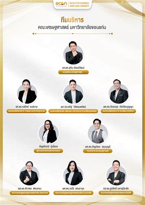 Lecturer คณะเศรษฐศาสตร์ มหาวิทยาลัยขอนแก่น Faculty Of Economics Khon Kaen University