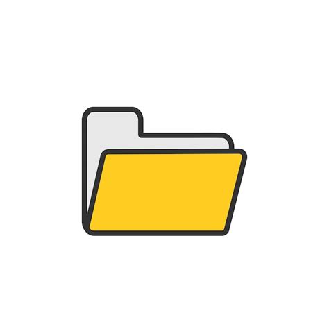 Ícono de carpeta ilustración vectorial de archivos concepto de negocio