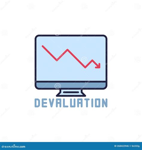 Devaluation Arrow With Dollar Sign Vector Currency Value Lowering
