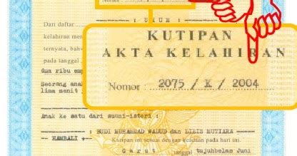 Letak Nomor Akta Kelahiran Cara Mengisi Nomor Registrasi Akta