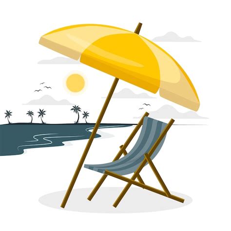 Free Vector Beach Umbrella Concept Illustration