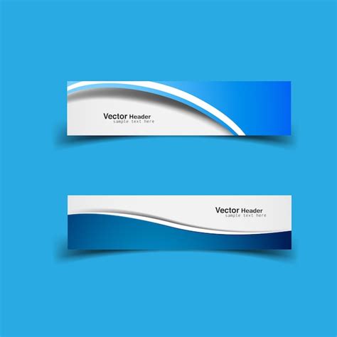 Conjunto de banner de negócios moderno Vetor Premium