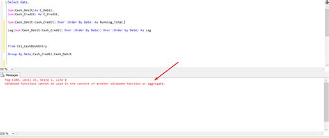 C I Want Use LAG Function For Running Total In Another Column But