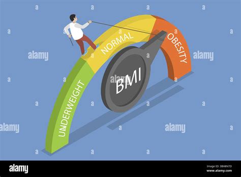 3d Isometric Flat Illustration Of Body Mass Index Calculator
