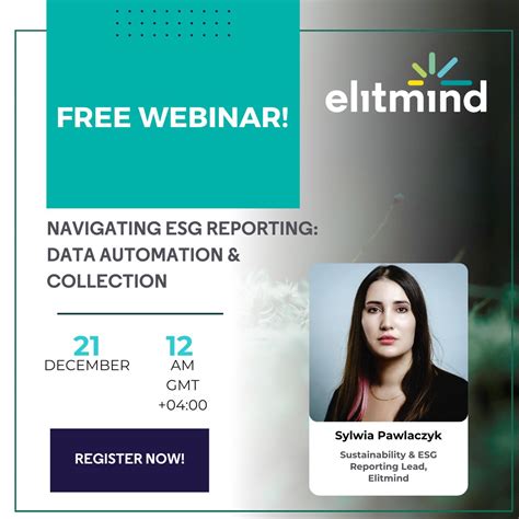 Sylwia Pawlaczyk On Linkedin Join Me In The Esg Webinar Tomorrow