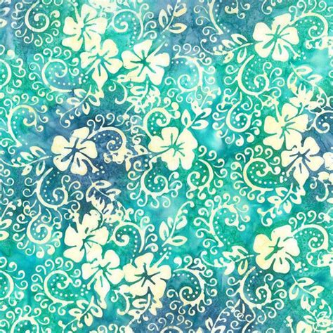 Garden Spirit Lipstick Red Floral Spray Batik Fabric By Banyan Batiks