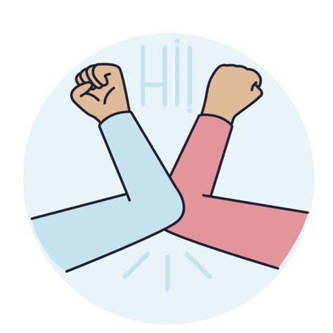 Elbow Bump Vector Illustrations Royalty Free Vector Graphics And Clip