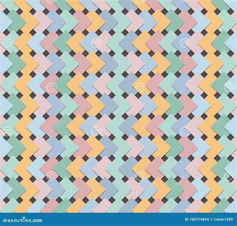 Seamless Pattern Surround A Square Tile Or Mosaic In The Vector Geometric Abstract Background