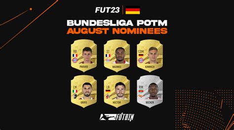Fifa 23 Bundesliga Player Of The Month Potm August Nominees And Voting