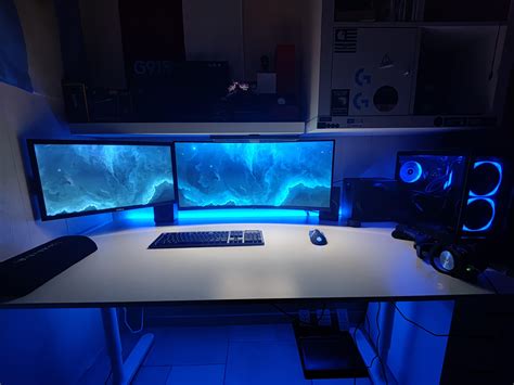 Final State Of My Blue Themed Battlestation Rbattlestations