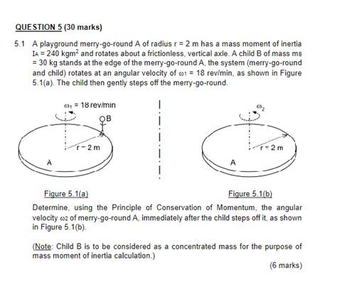 Solved 1 ﻿A playground merry-go-round A of radius r=2 m has | Chegg.com
