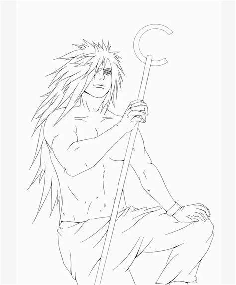 Madara Uchiha Coloring Page