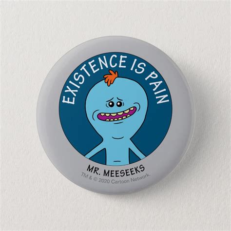 Rick And Morty Existence Is Pain Button Rick And Morty Shop