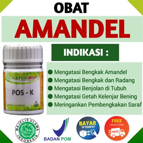 Jual Obat Amandel Herbal AMPUH Bengkak Amandel Gondok Hypertiroid POS K Naturindo Bisa COD BPOM