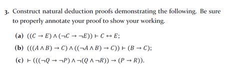 solved construct natural deduction proofs demonstrating the