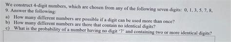 Solved We Construct Digit Numbers Which Are Chosen From Chegg