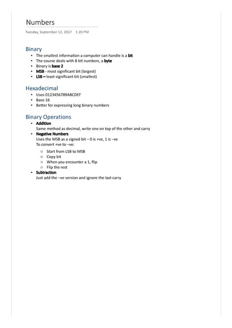 Numbers Lecture Notes 1 Numbers Tuesday September 12 2017 120 Pm