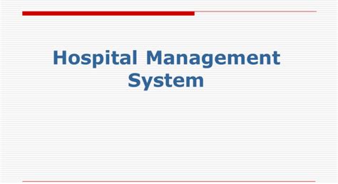 Hospital Management System In Visual Basic