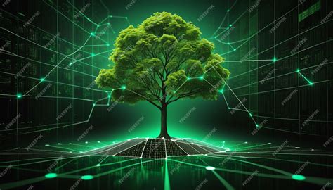 Premium Ai Image The Data Tree A New Technology Startup Concept