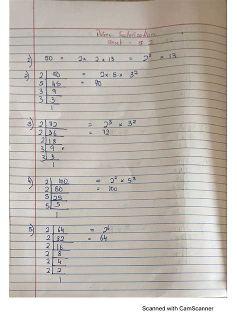 Prime Factorization 2 Pdf