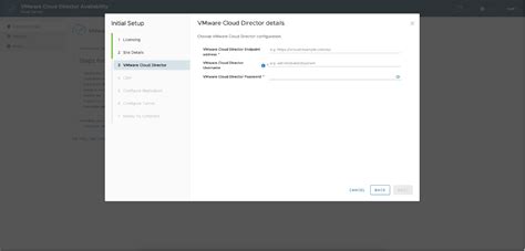 Vmware Cloud Director Availability 41 Initial Setup Improvements