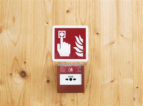 Fire Alarm Button Stock Image Image Of Alarm Wooden