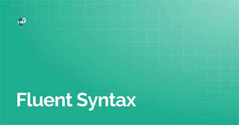 Fluent Syntax Web Push