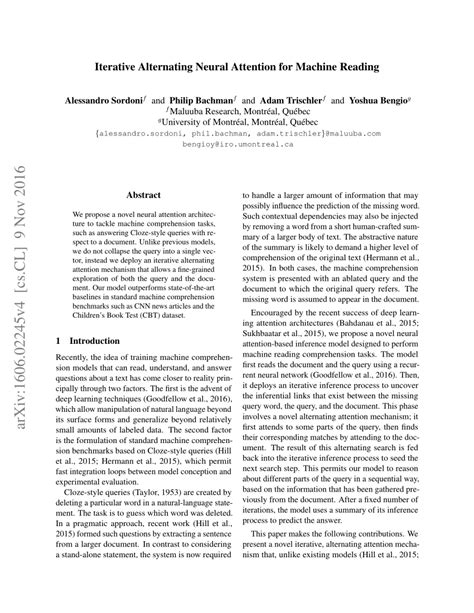 Pdf Iterative Alternating Neural Attention For Machine Reading