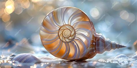 Premium Photo | Exploring Fibonacci Sequence and Symmetry Through a Nautilus Shell Stock Photo ...