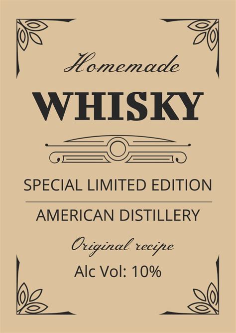 Whiskey Label Template