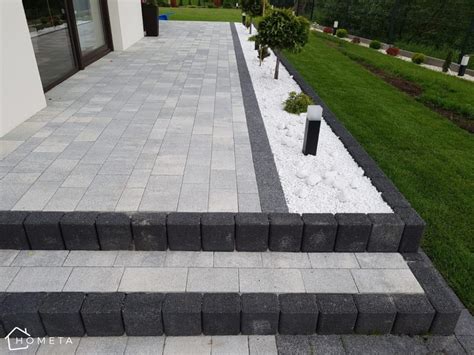 Taras z kostki brukowej Taras Balkon Inspiracje Pomysły na