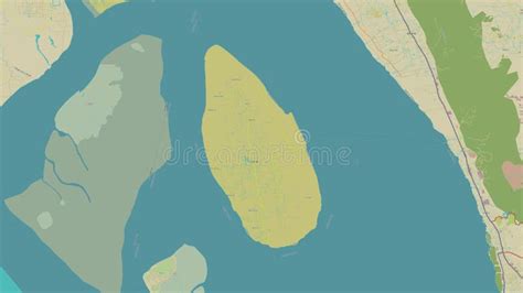 Sandwip Island Bangladesh Topo Humanitarian Stock Illustration