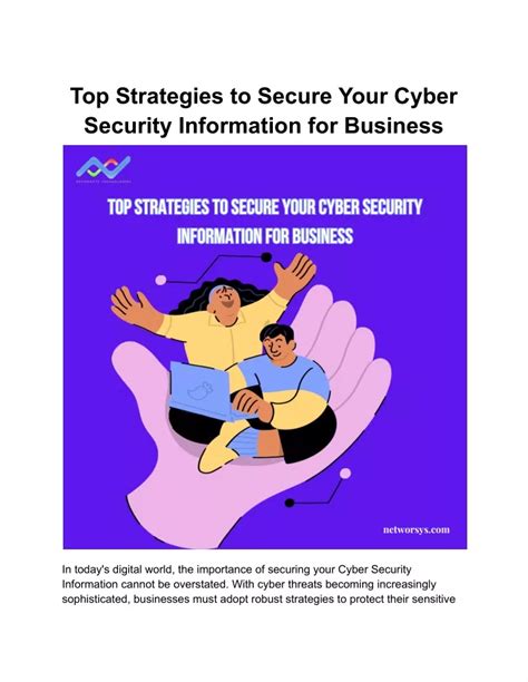 Ppt Top Strategies To Secure Your Cyber Security Information For