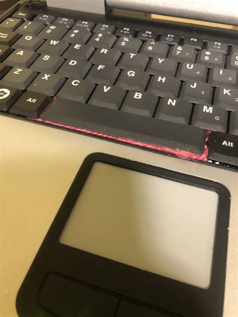 The Spacebar On My Toughbook Was Jamming So I Employed The Cheapest Fix I Could Pink Yarn