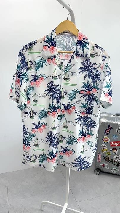 하와이안셔츠 스타일몽키 셔츠 Shorts 바캉스룩 커플룩 야자수 Youtube