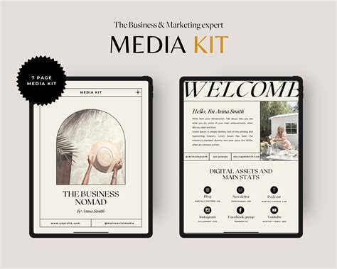 Media Kit Template Canva Influencer Media Kit Press Kit Template
