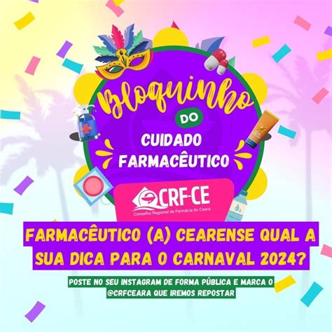 Bloco Do Cuidado Farmacêutico Crfce 2024 Crf Ce