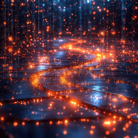 Abstract Illustration Of Ai Processing Large Amounts Of Data Stock Illustration Illustration