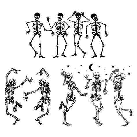 Dancing Skeletons Cricut File Svg Png Dxf Eps Lightboxgoodman