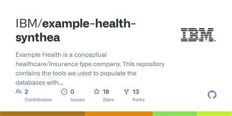 GitHub IBM Example Health Synthea Example Health Is A Conceptual