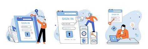 Login Password Users Must Enter Their Information Vector Image