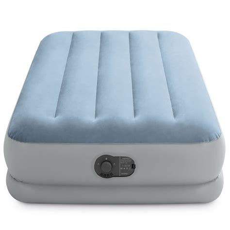 Intex Mid Rise Comfort Air Mattress With Built In Usb Pump Twin