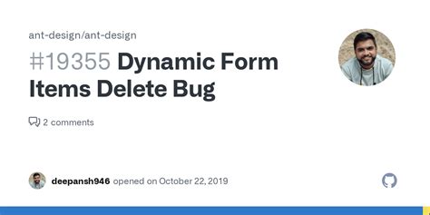 Dynamic Form Items Delete Bug · Issue 19355 · Ant Designant Design